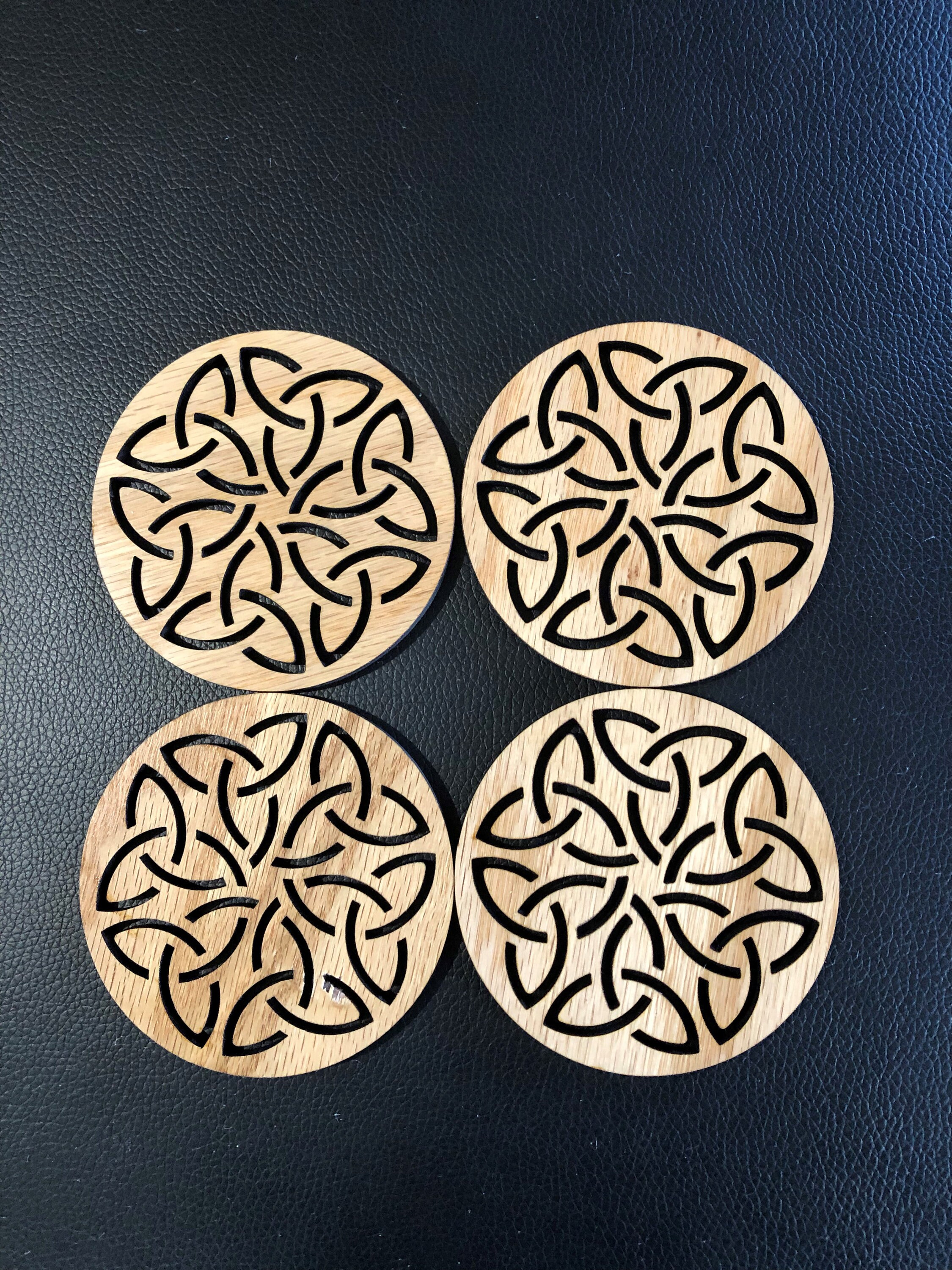 Celtic Trinity Knot Coaster: Irish, Wood Barware - Etsy