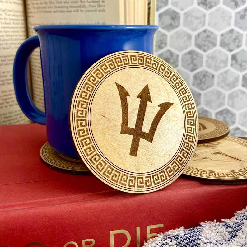 Greek Coaster, Hercules, Corinthian, Flag, Poseidon Trident - Etsy