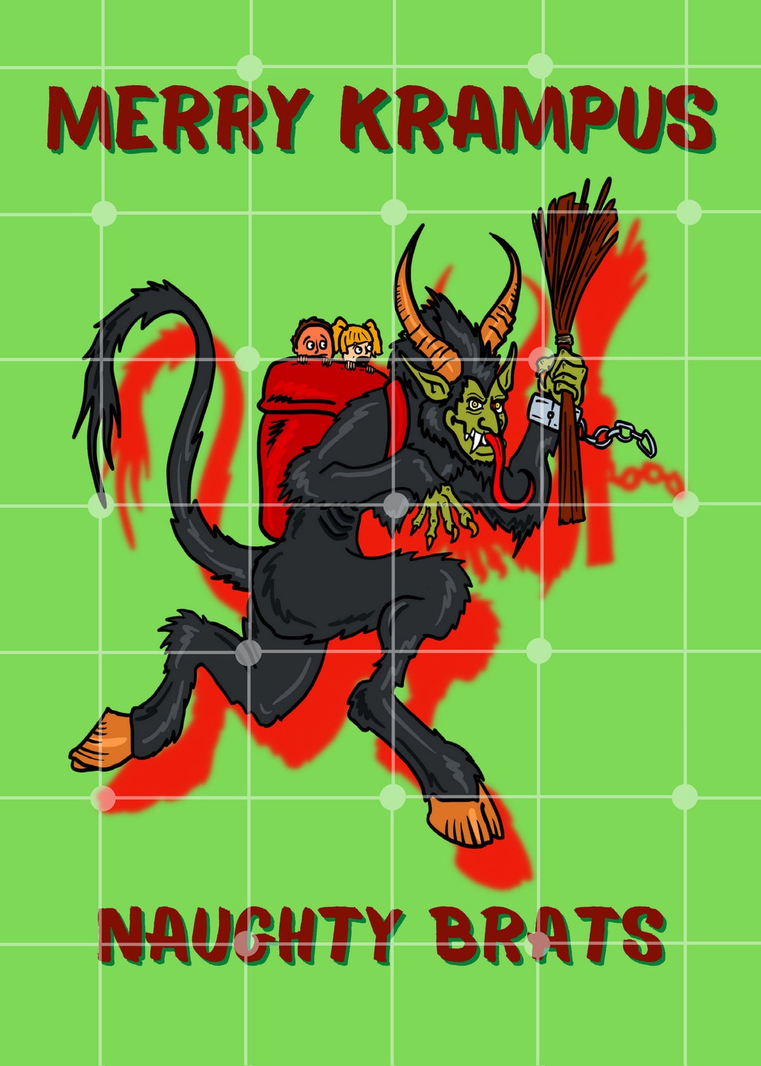 Merry Krampus, Designs Downloads, Holiday Sublimations, Png, Clipart ...