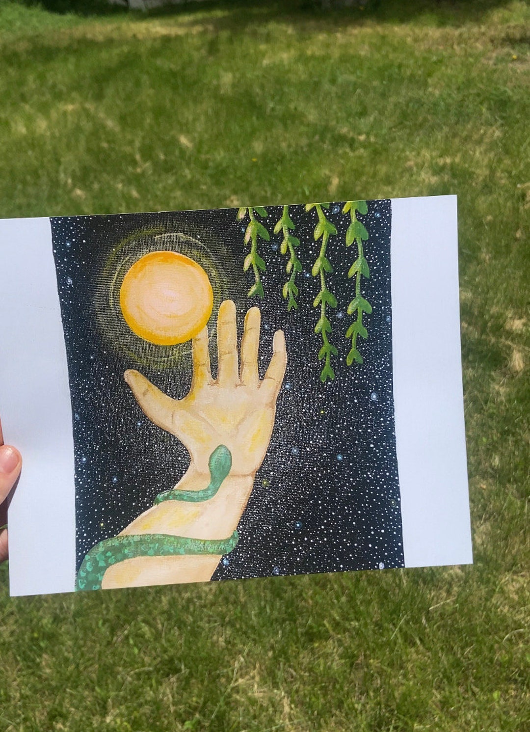 Hand Embellished Print of Reaching Into the Abyss | 8x10 Archival Matte ...