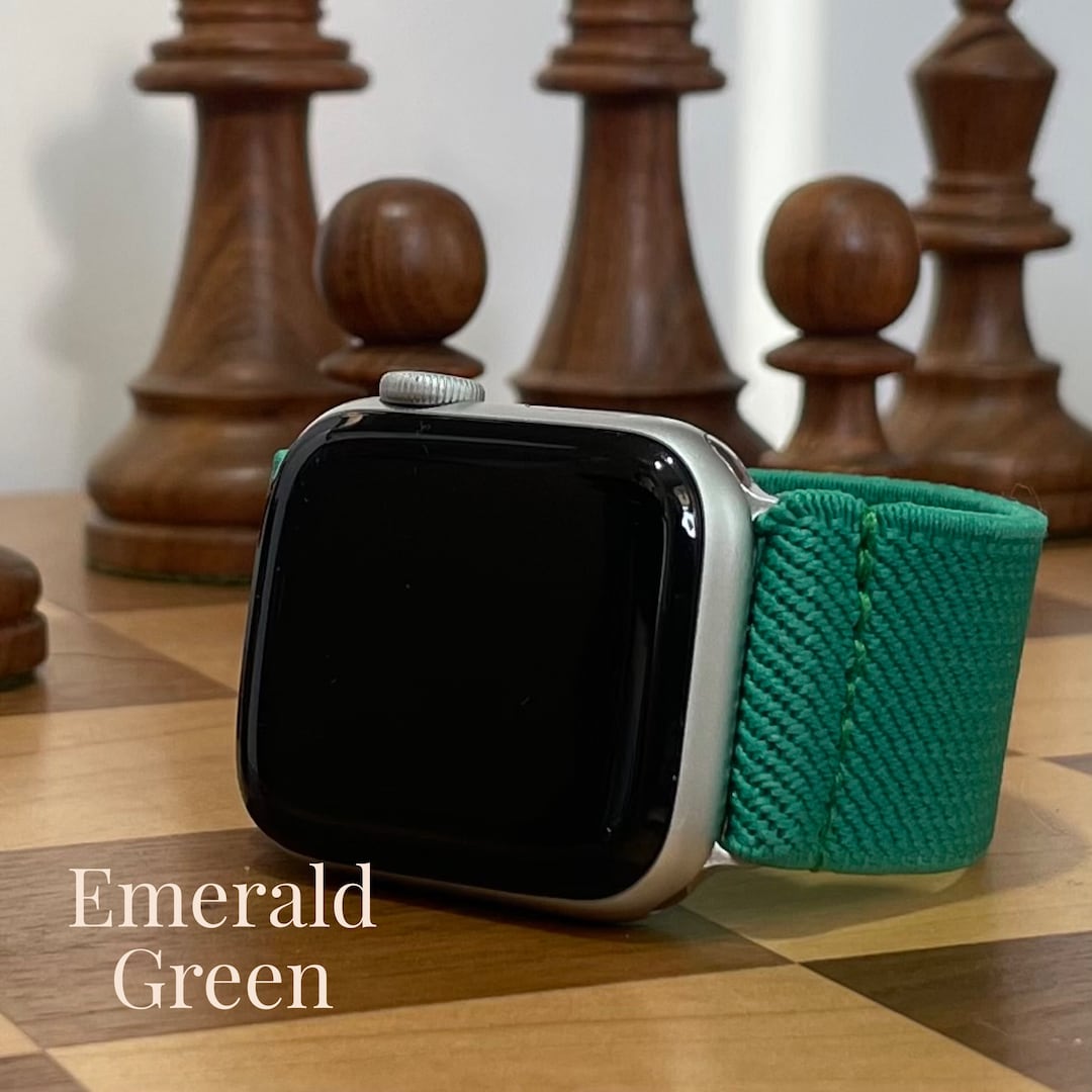 Custom Fit Emerald Green Elastic Watch Band for Amazfit, Apple, Fitbit ...