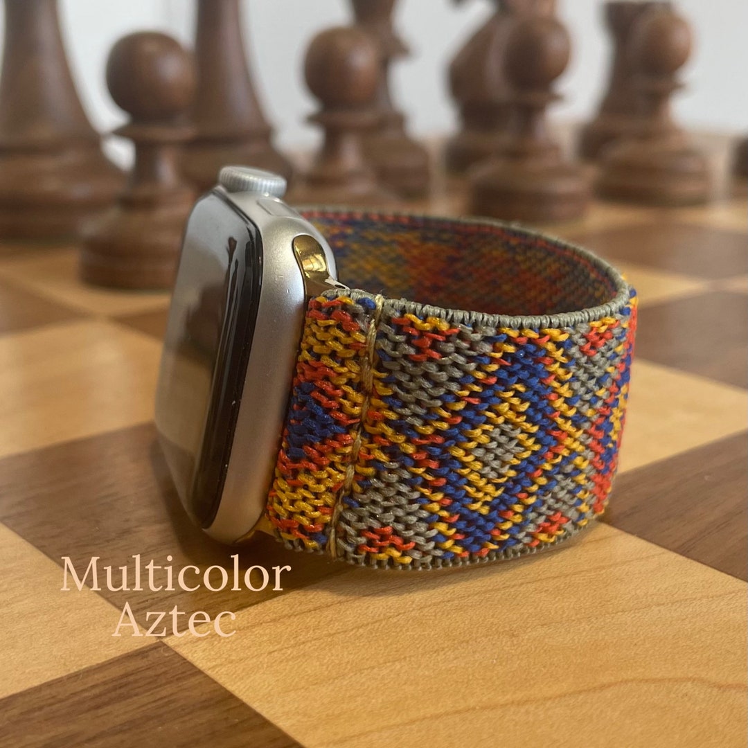 Custom Fit Multicolor Aztec Design Elastic Watch Band for All Smart ...