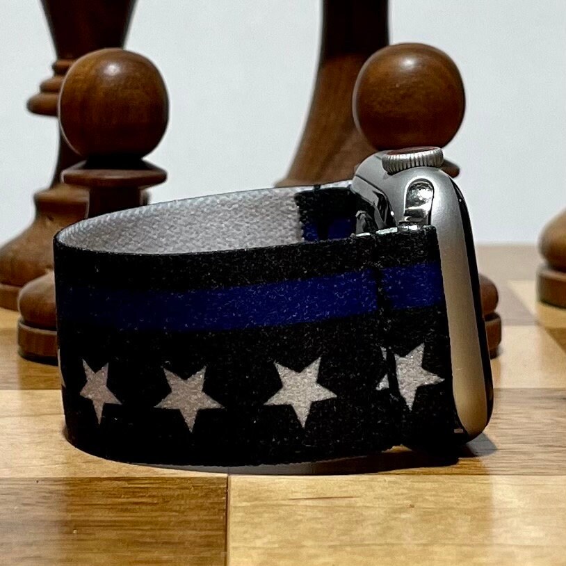 Custom Fit Police Thin Blue Line Elastic Watch Band for Any - Etsy