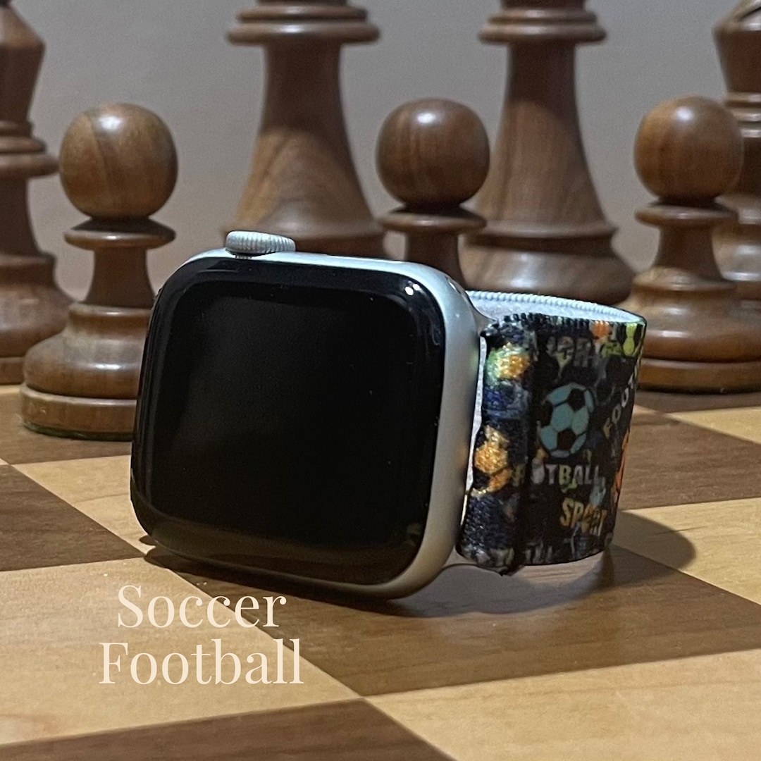 Custom Fit Soccer Football Elastic Watch Band for All Smart Watches ...