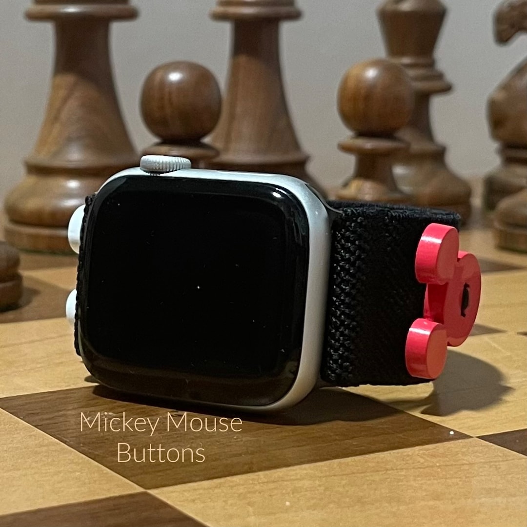 Custom Fit Mickey Mouse Elastic Watch Band for Amazfit, Apple, Fitbit ...