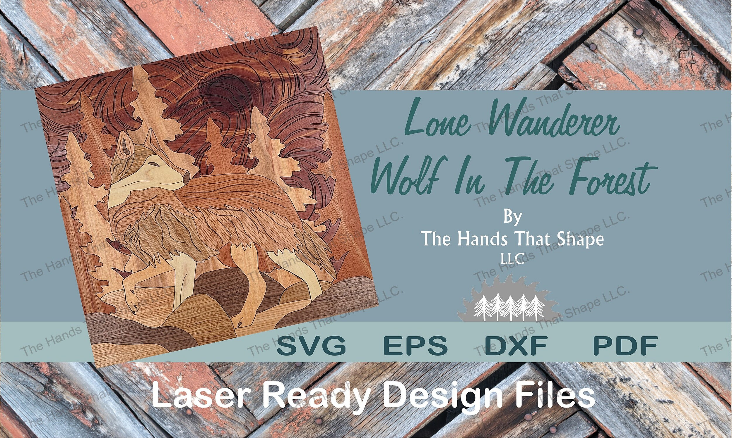 Wolf SVG File, Woodland Tree Decor, Laser Ready Files, Forest Wolf ...