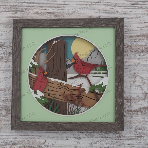 Cardinal Shadow Box - Etsy