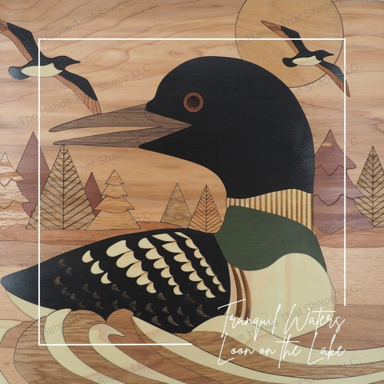 Loon on Water SVG, Wood Inlay Art, Laser Project File, by the Lake ...