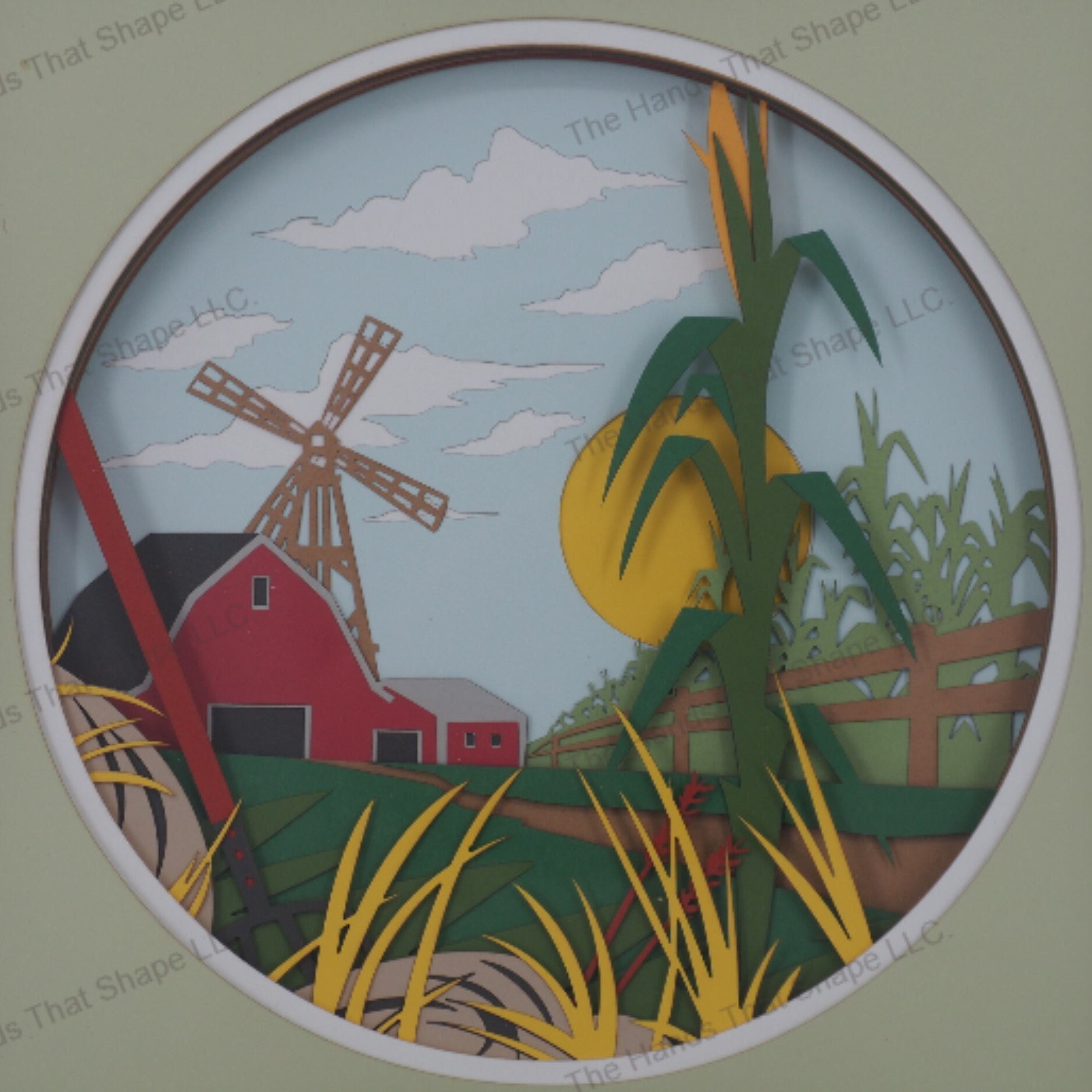 Farm Scene Art 3D Papercraft Layered Shadow Box Fall - Etsy