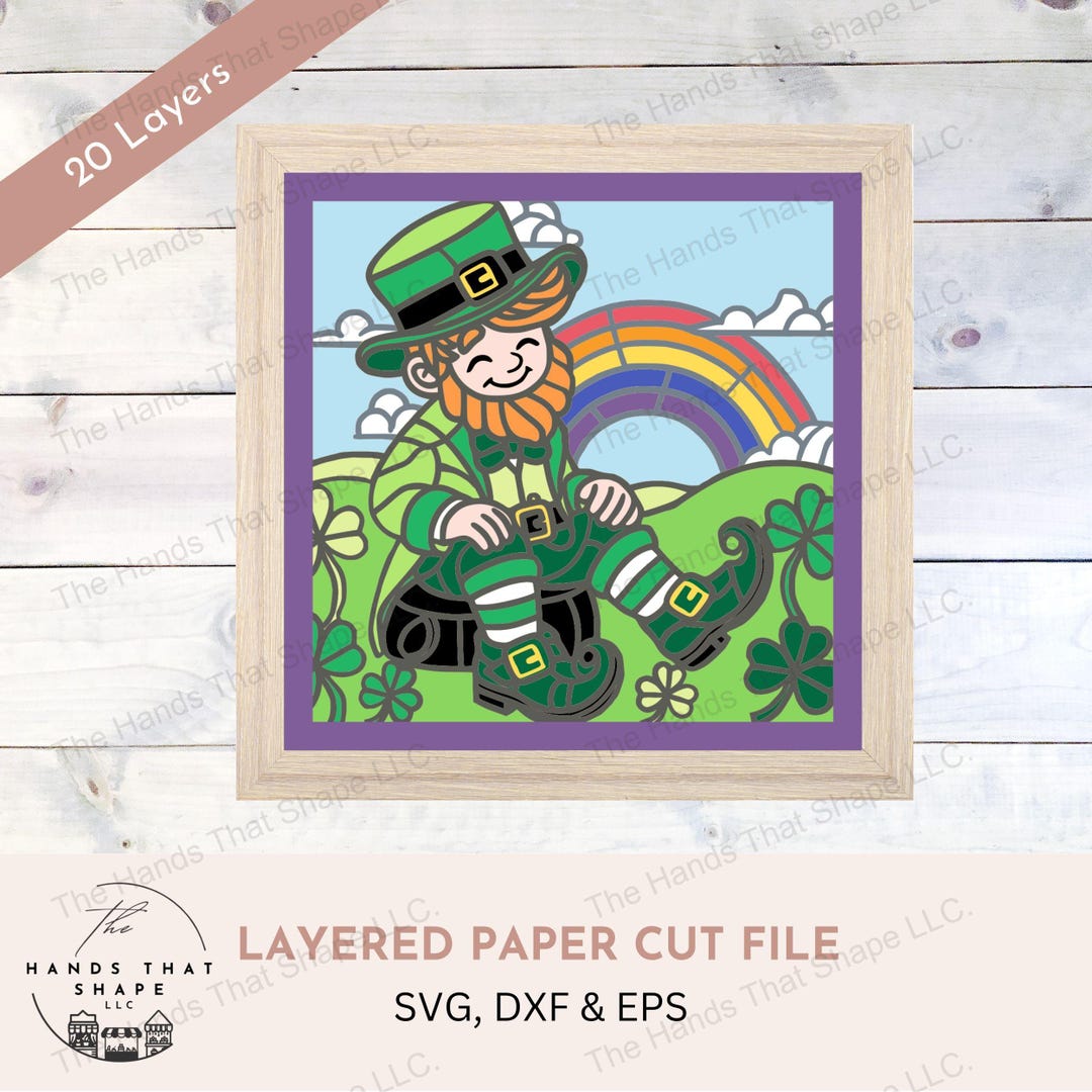 Leprechaun, 3D Layered SVG File, Multilayer Cardstock, St Patricks Day ...