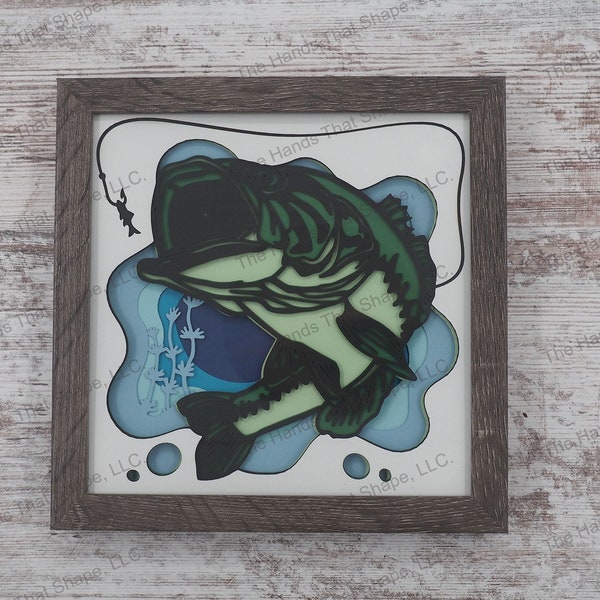 Gone Fishing Shadow Box Svg - Etsy