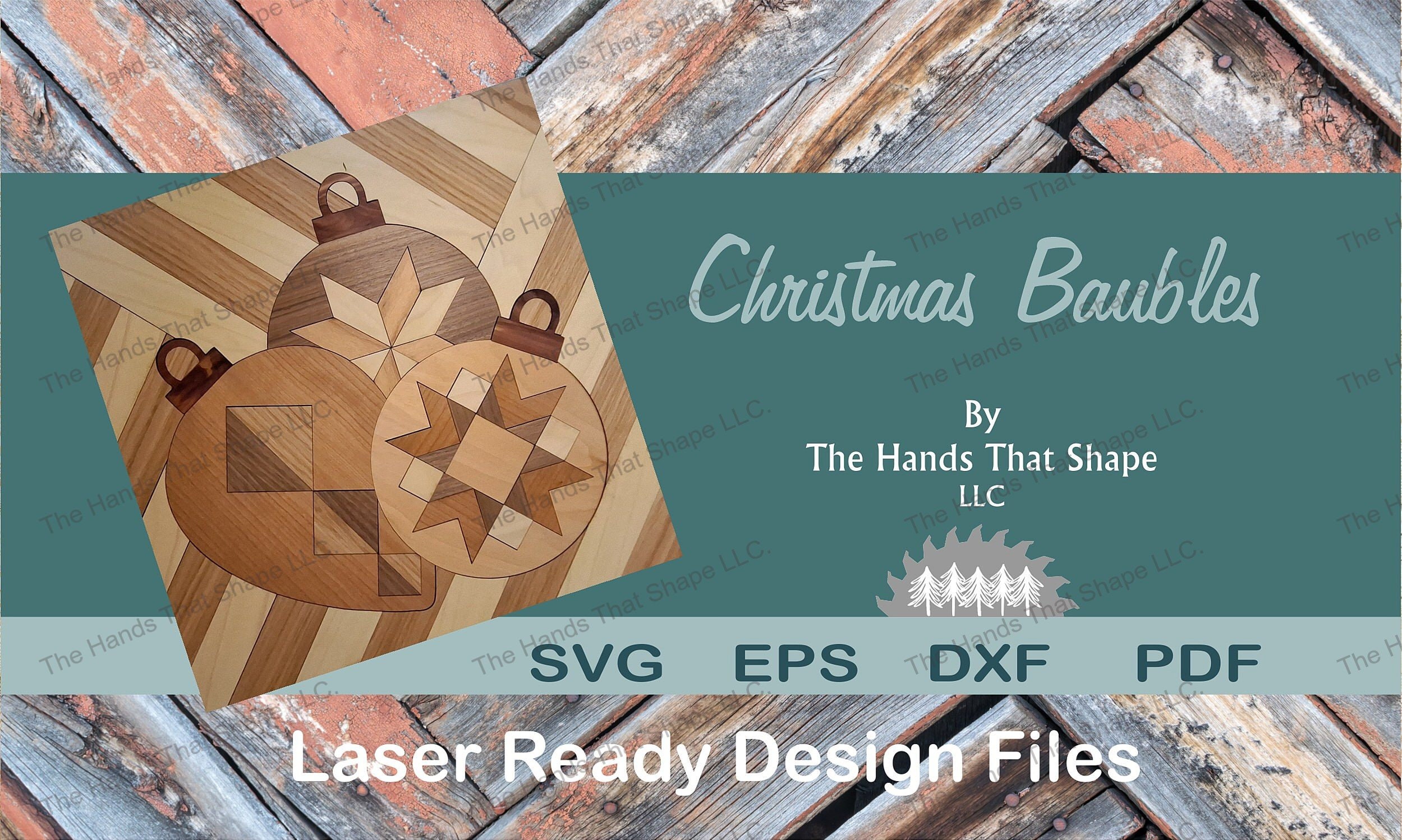 Christmas Bauble SVG, Wood Inlay Art, Laser Ready Files, Wood Quilt ...