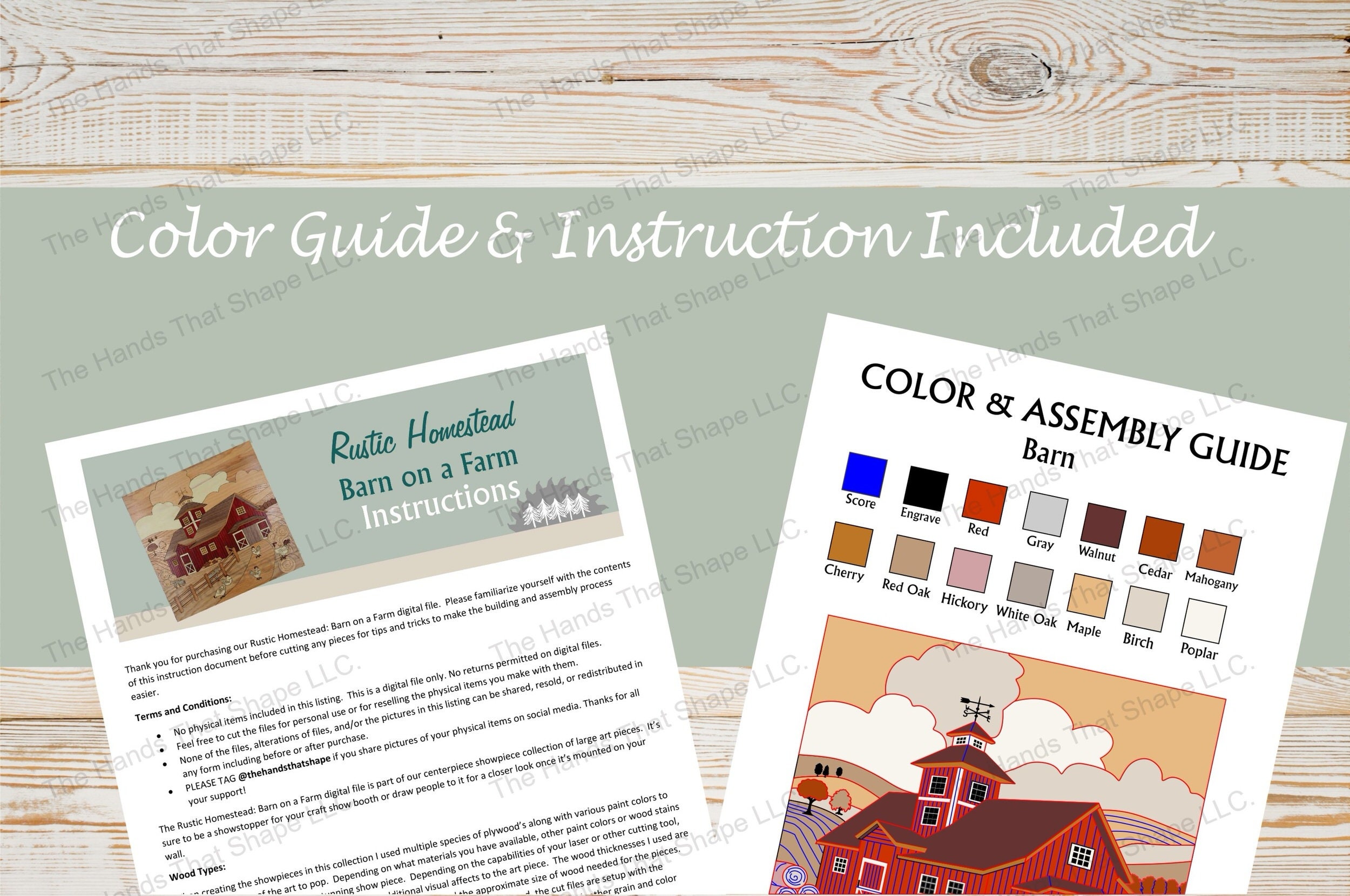 Farm Scene SVG, Barn With Animal SVG, Wood Inlay Art, Laser Cut Pattern ...