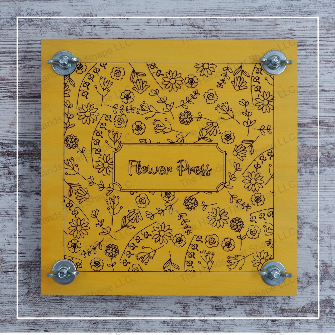 Floral Designs SVG, Flower Press SVG, Laser Cutting File, Digital ...