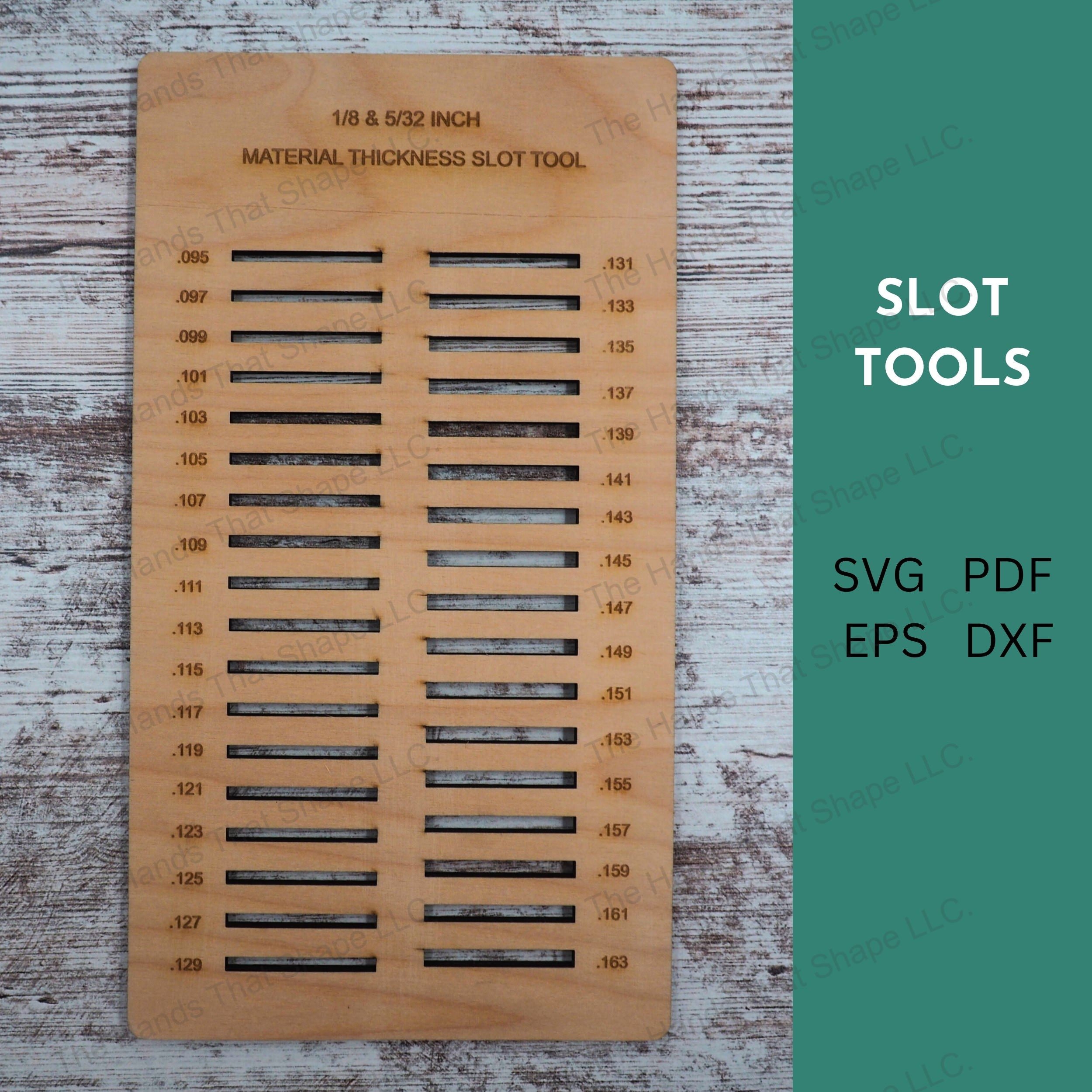 Material Thickness, Laser Jig SVG, Wood Thickness Gauge, Laser Tool ...
