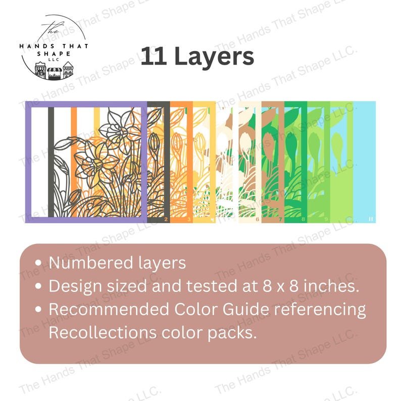 Daffodil SVG File, 3D Layered SVG File, Multilayer Cardstock, Spring ...