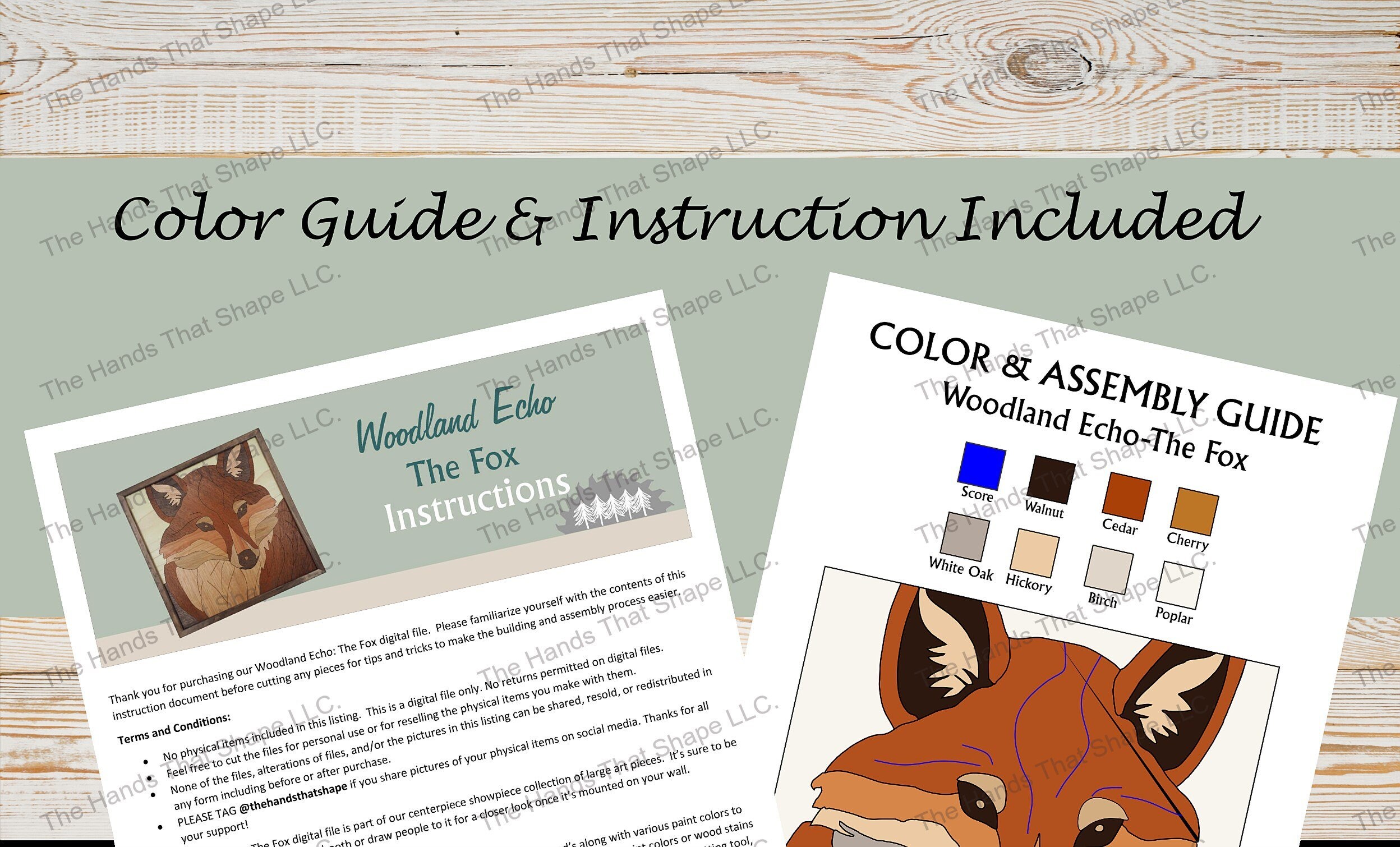 Woodland Fox, Wood Inlay Art, Laser Ready Files, DIY Home Decor, Cute ...