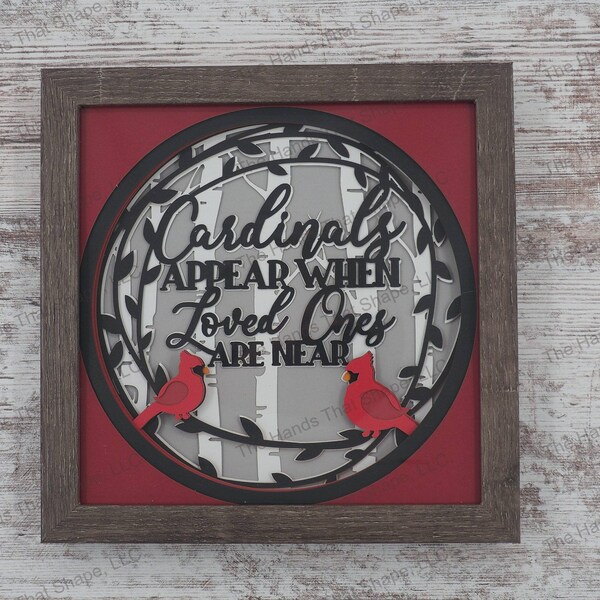Cardinal Shadow Box - Etsy
