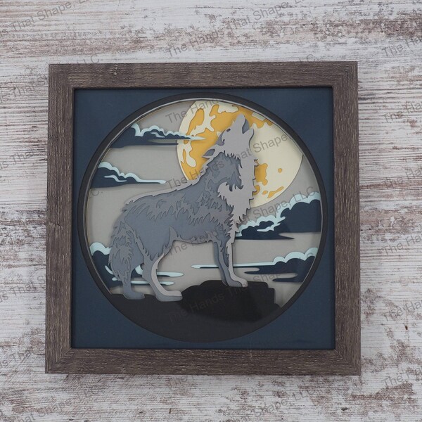 Wolf Shadow Box - Etsy