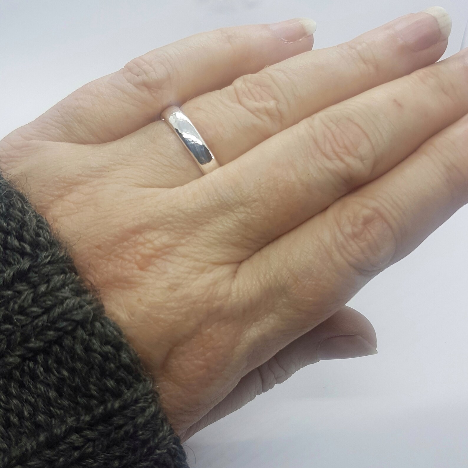 Wide Hidden Message Ring Personalized Ring band Silver | Etsy