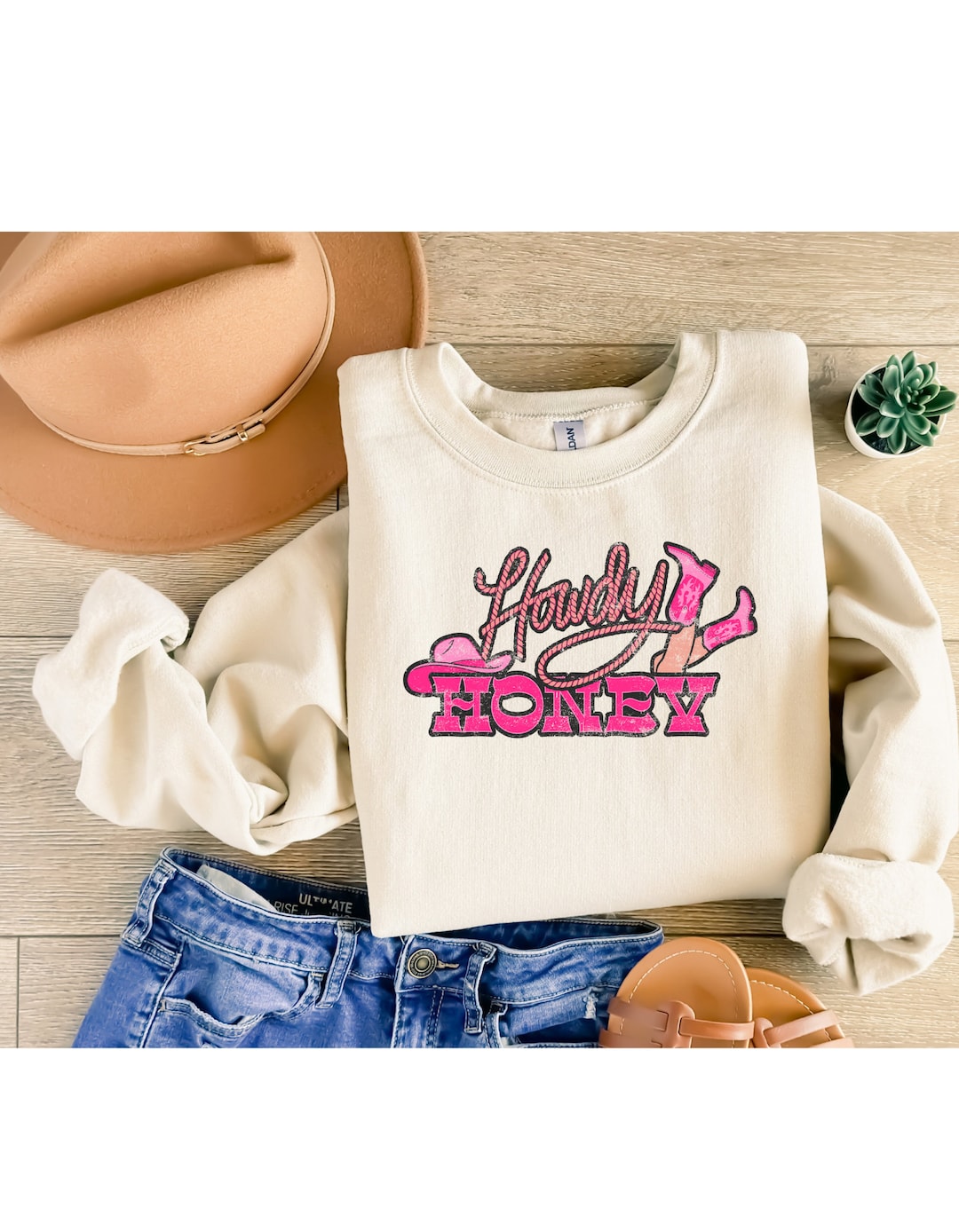 Howdy Honey Crewneck Sweatshirt - Western Pullover - Etsy
