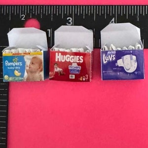 Dollhouse 1:12 Miniature Disposable Diapers - Etsy