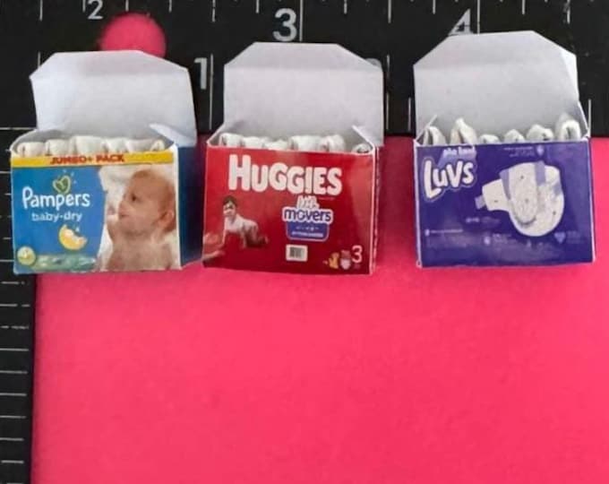 Dollhouse 1:12 Miniature Disposable Diapers - Etsy