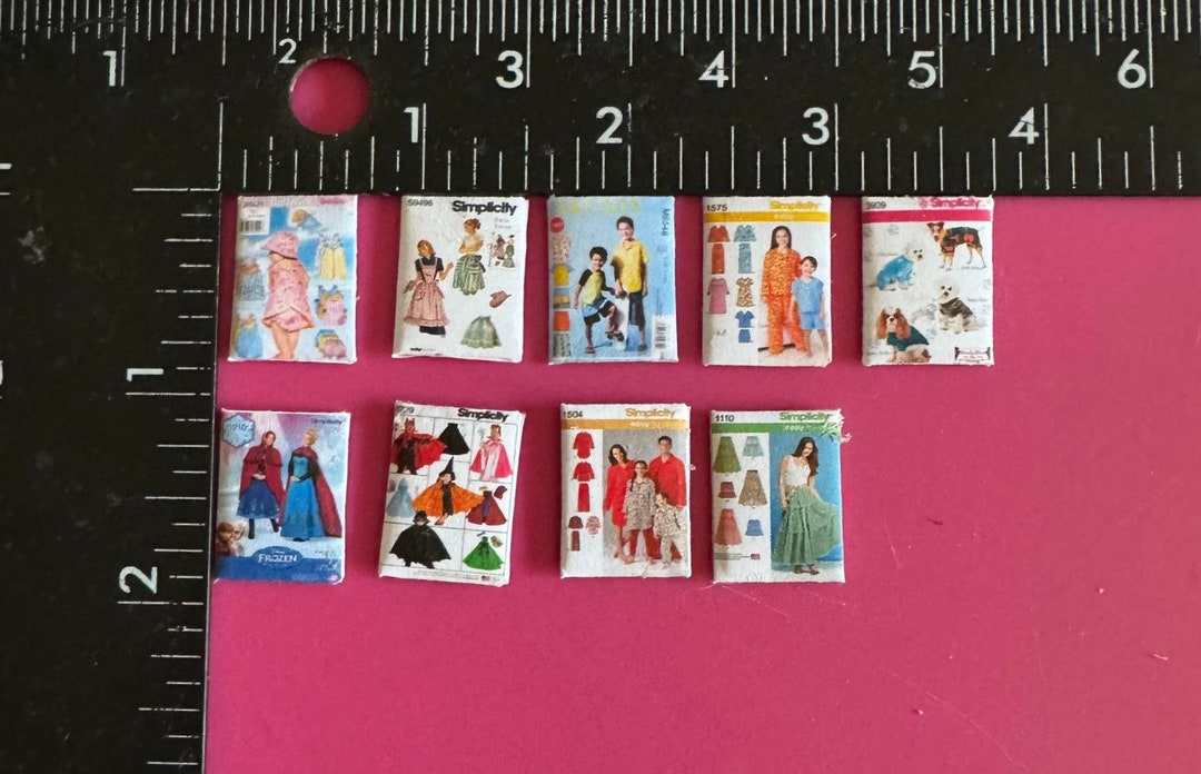 Dollhouse 1:12 Miniature Sewing Patterns #B - Etsy