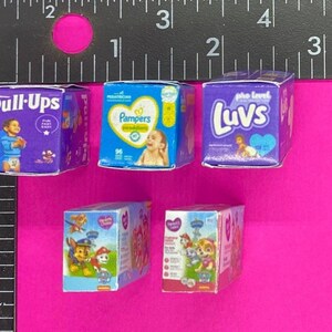 Dollhouse 1:12 Miniature Disposable Diapers Boxes Choice - Etsy