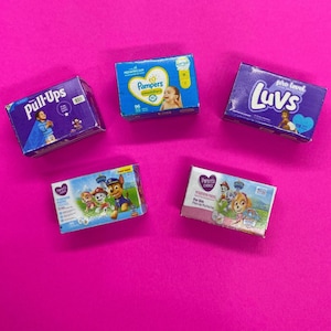 Dollhouse 1:12 Miniature Disposable Diapers Boxes Choice - Etsy
