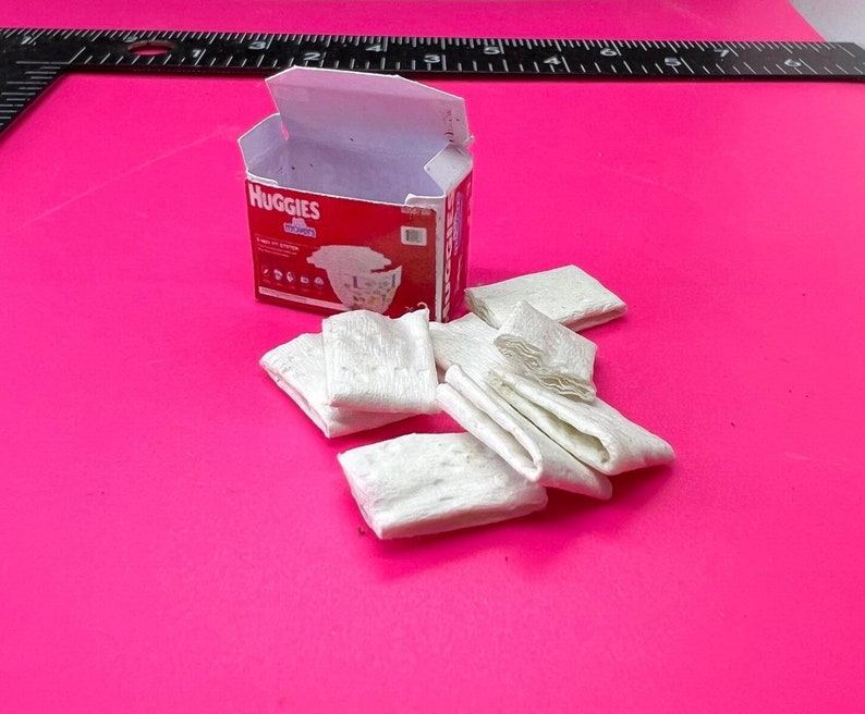 Dollhouse 1:12 Miniature Disposable Diapers - Etsy
