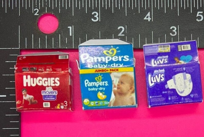 Dollhouse 1:12 Miniature Disposable Diapers - Etsy