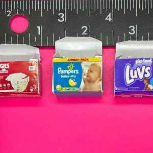 Dollhouse 1:12 Miniature Disposable Diapers - Etsy