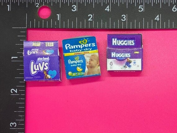 Dollhouse 1:12 Miniature Disposable Diaper Box Miniatures Dolls ...