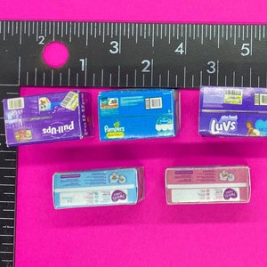 Dollhouse 1:12 Miniature Disposable Diapers Boxes Choice - Etsy