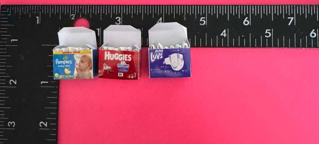 Dollhouse 1:12 Miniature Disposable Diapers - Etsy