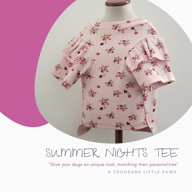 PDF Sewing Pattern Tshirt for Dog - Dog Clothes Shirt Pattern and ...