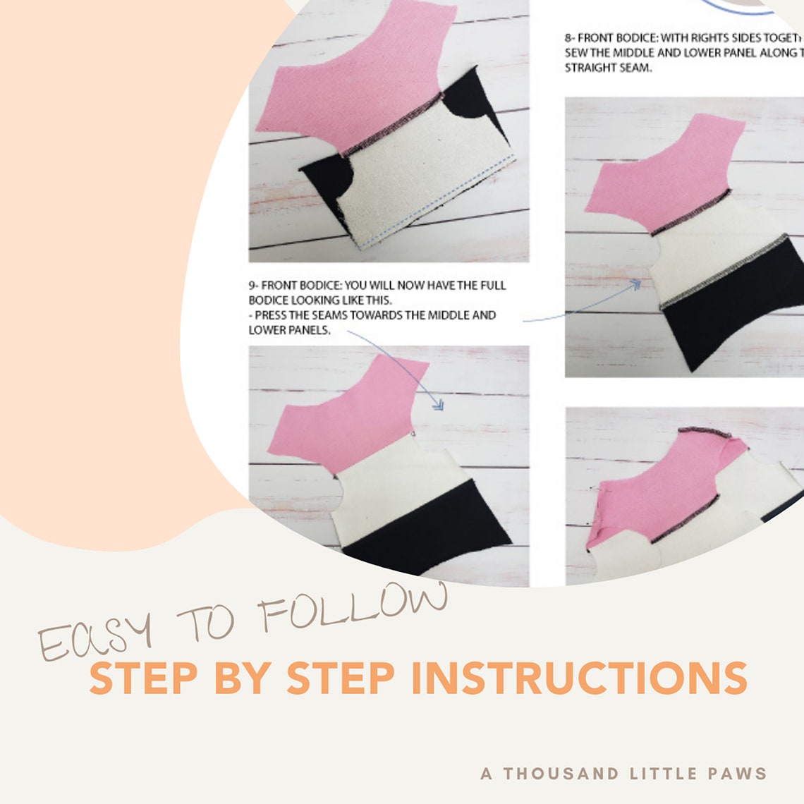 Color Block Dog Tank Top PDF Pattern - Dog Tee Sewing Pattern - Pet ...