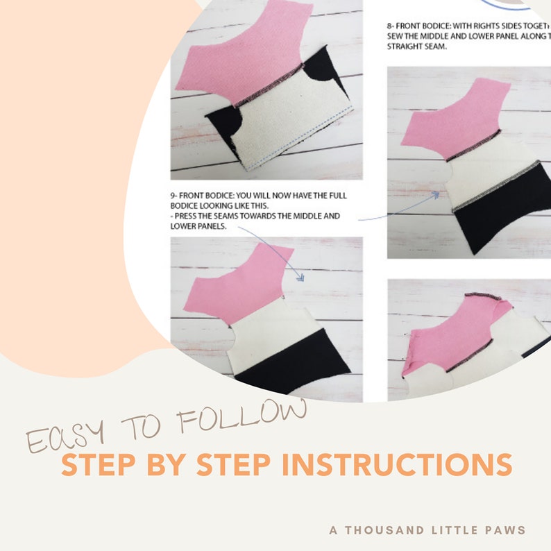 Color Block Dog Tank Top PDF Pattern - Dog Tee Sewing Pattern - Pet ...