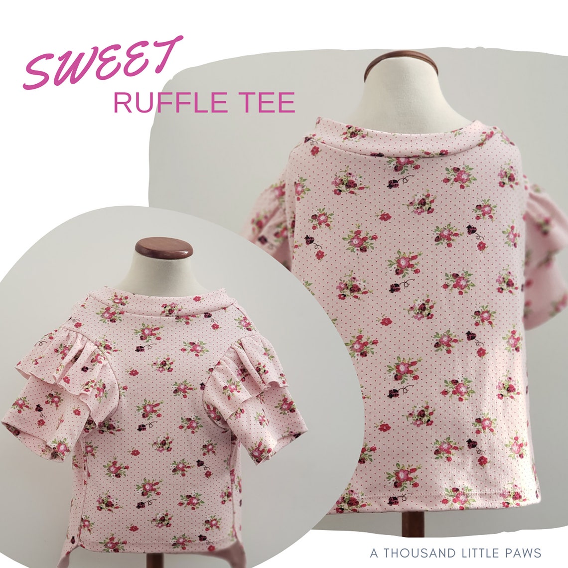 PDF Sewing Pattern Tshirt for Dog - Dog Clothes Shirt Pattern and ...