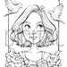 Girls Portrait Stylized Coloring Pages Letter Size - Etsy