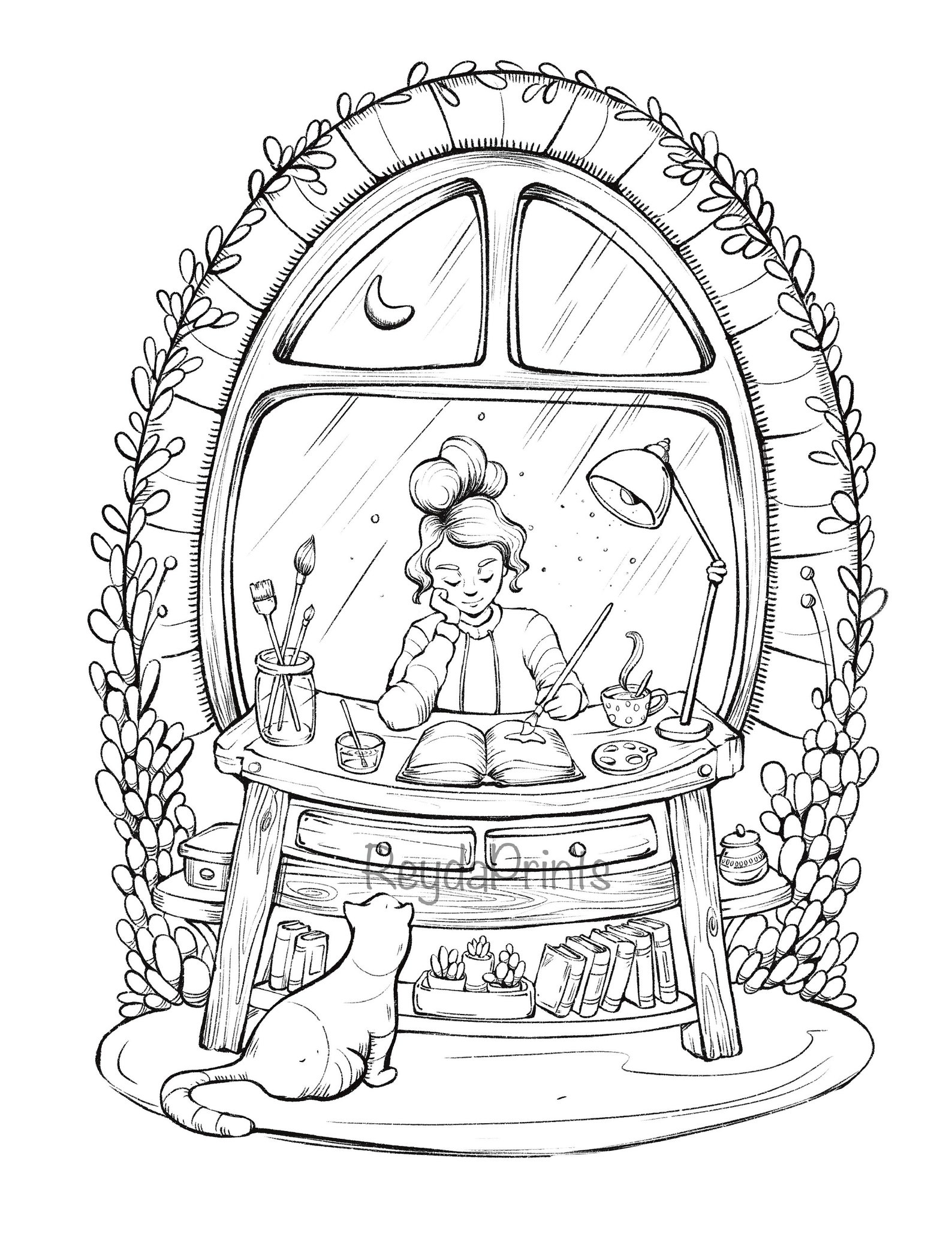 The Little Things Coloring Printables, Girls, Floral, Procreate ...
