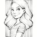Girls Portrait Stylized Coloring Pages, Letter Size, Procreate, by ...