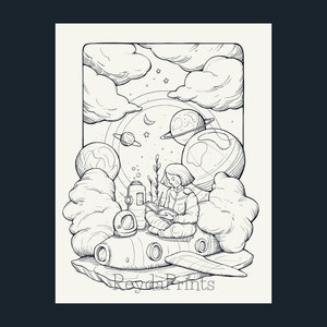 Lost in Space Coloring Pages, Magical, Handdrawn, Procreate - Etsy