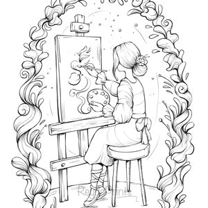 The Little Things Coloring Printables, Girls, Floral, Procreate ...