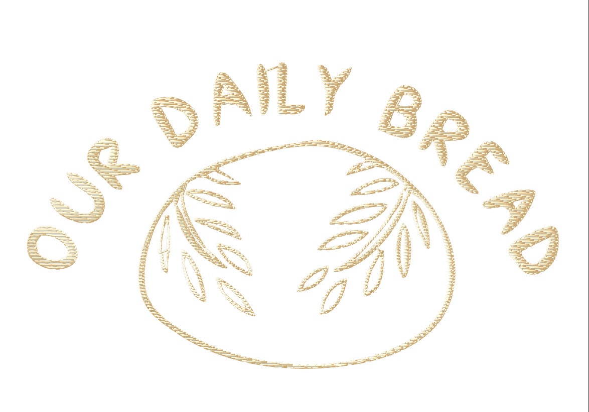 Machine Embroidery Digital File, Sourdough, Our Daily Bread, Bread Bag ...
