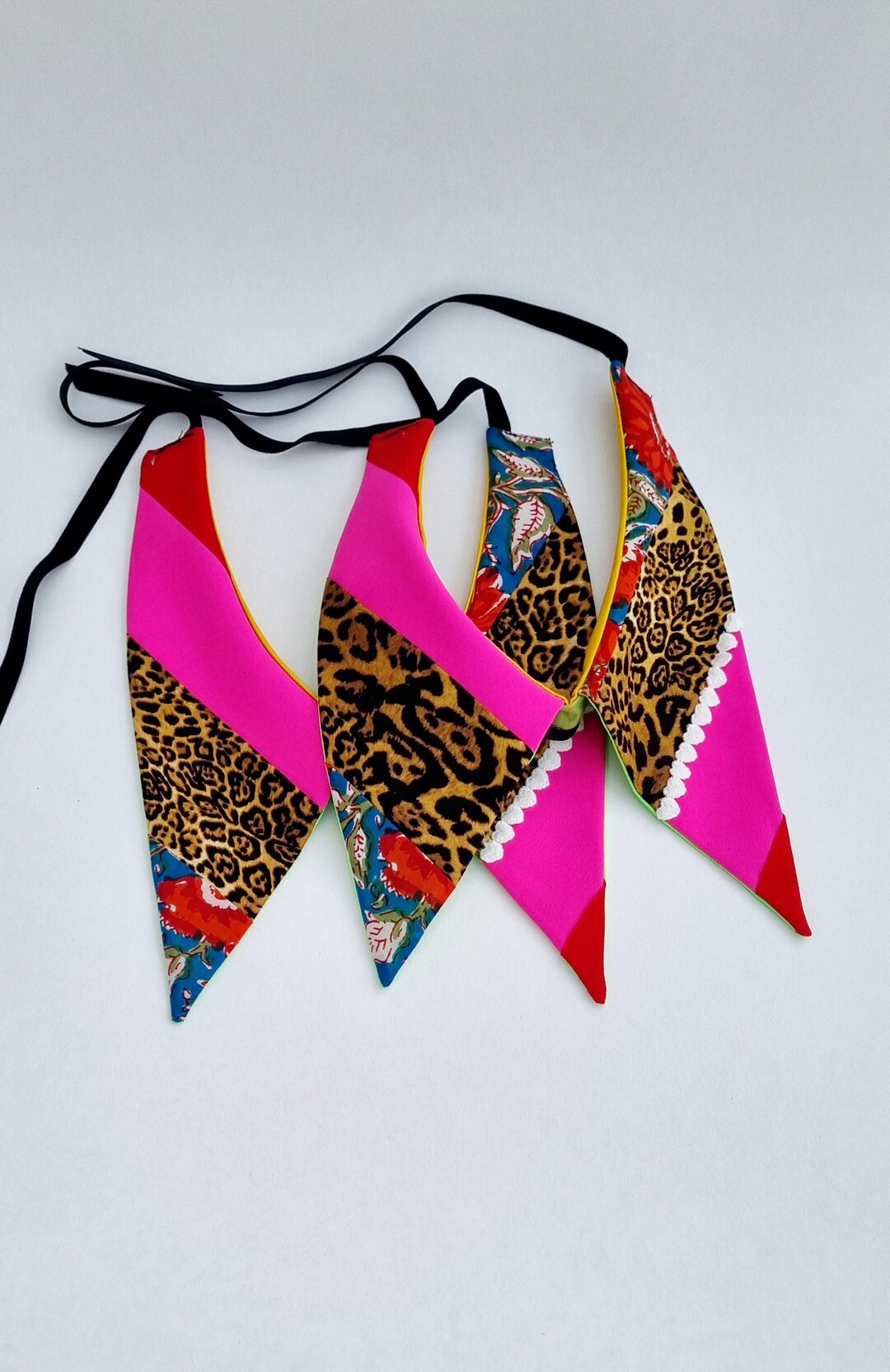 Leona Leopard Print Detachable Collar/ Handmade Designs/ Family Gifts ...