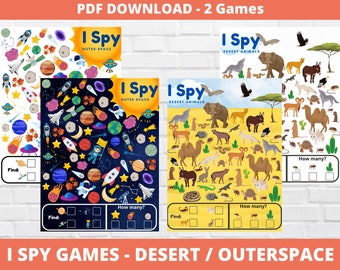 I Spy Game, Preschool Worksheets, Sea Animals and Forest Animals ...