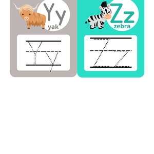 Alphabet Flashcards Printable, ABC Tracing Practice, Flashcards ABC for ...