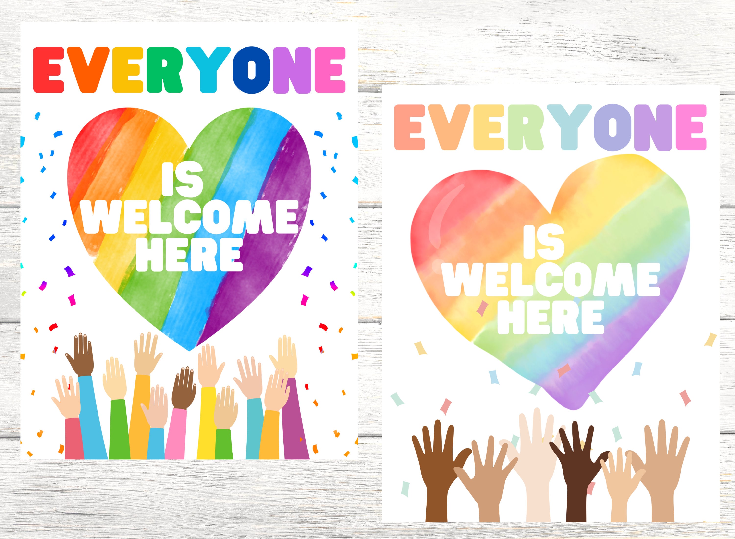 Buy Everyone is Welcome Here, All Are Welcome Here Sign, Safe Space ...